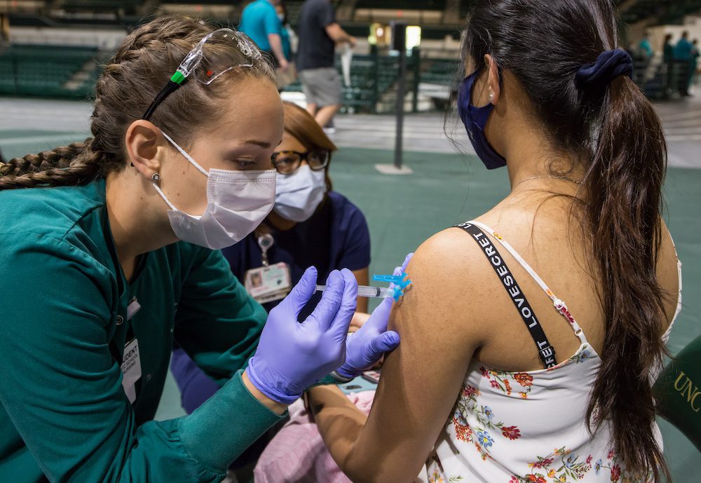 Niner Nurses Step Up as Volunteers at Campus Vaccination Clinics ...